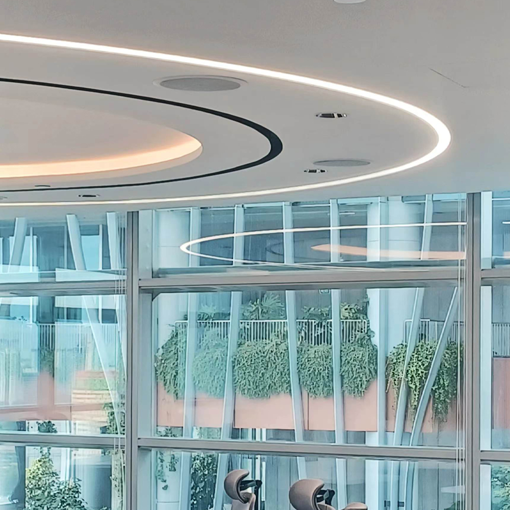 W54mm×H35mm C5435R Recessed LED Curved Linear Light_LED Arc-shaped ...