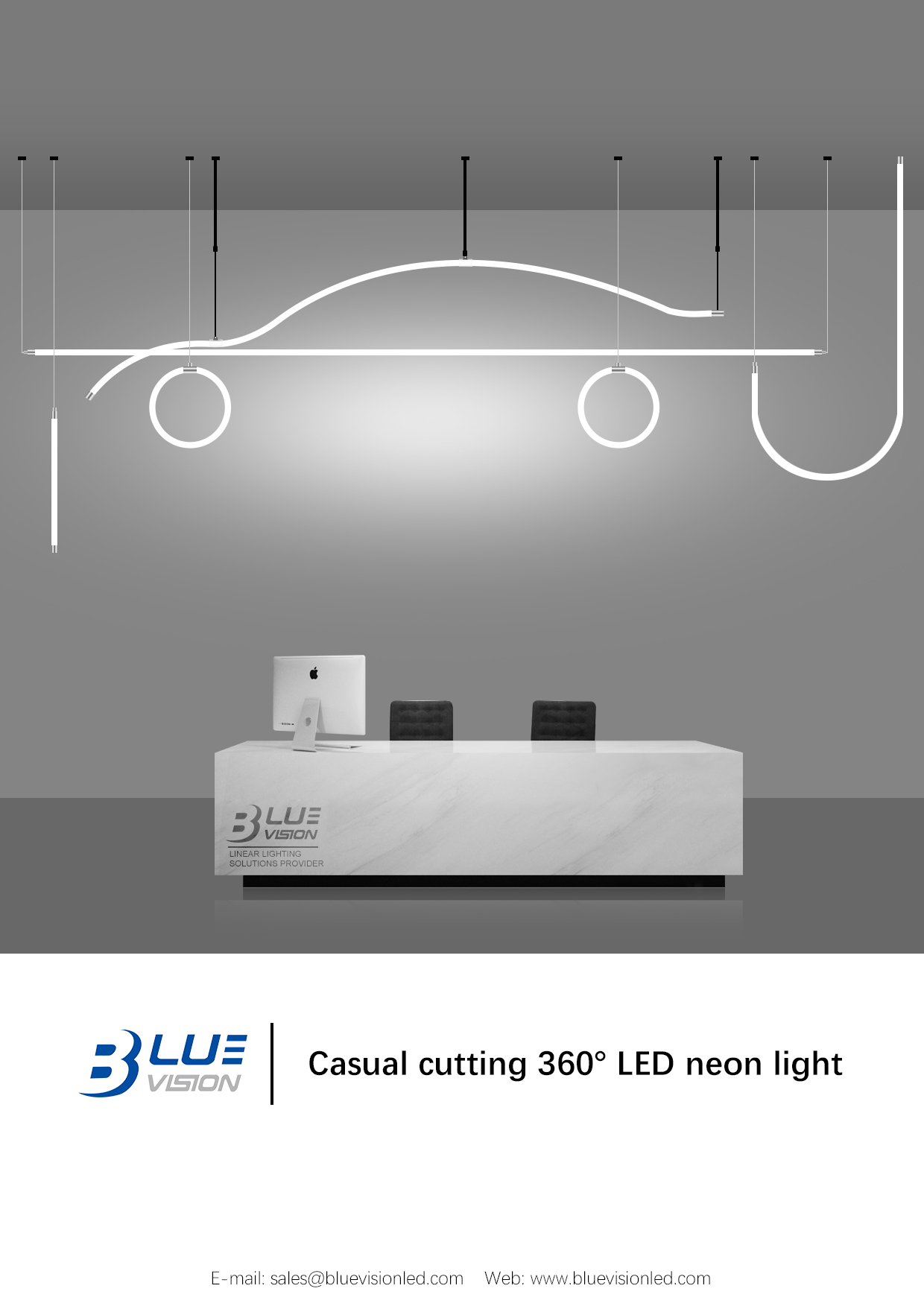 Casual cutting / free cut 360° LED neon light - China LED linear light ...