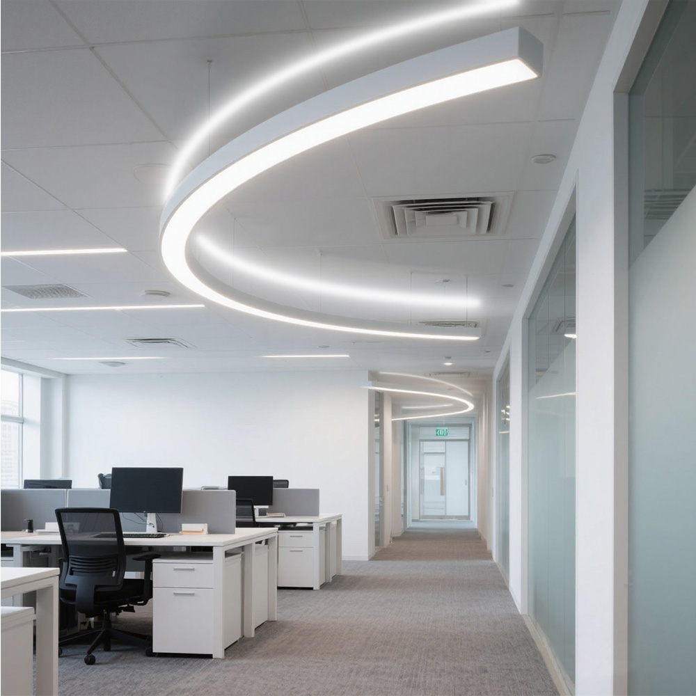 W80mm×H100mm C80100 up and down LED Curved Linear Light,LED arc-shaped ...