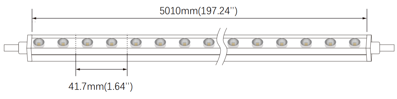 Top & side free-bend 30° IP65 3D LED Wall Wash Strip BVW016016